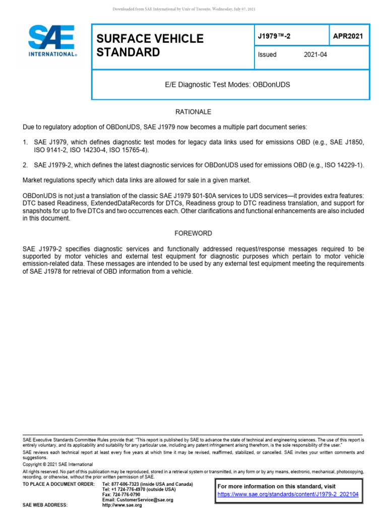Sae J1979-2-2021 | PDF