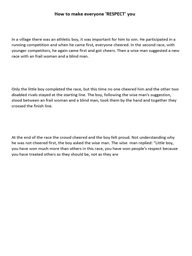 How To Make Everyone 'RESPECT' You | PDF