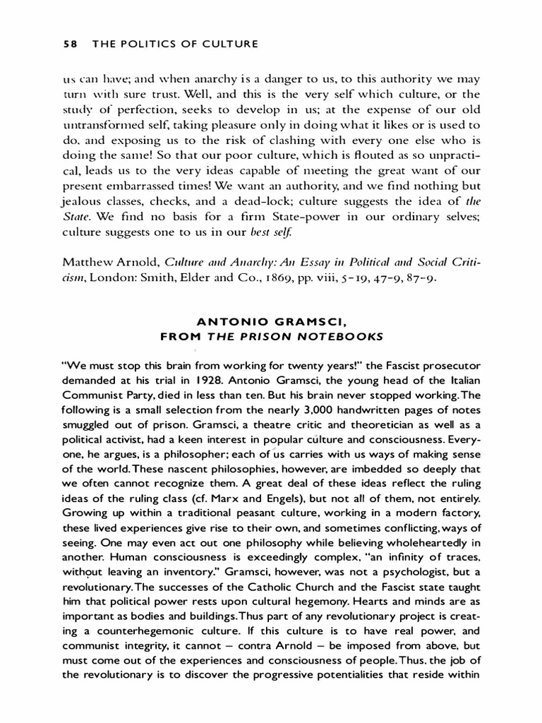 From The Prison Notebooks (1) - Compressed | PDF | Thought | Social Science