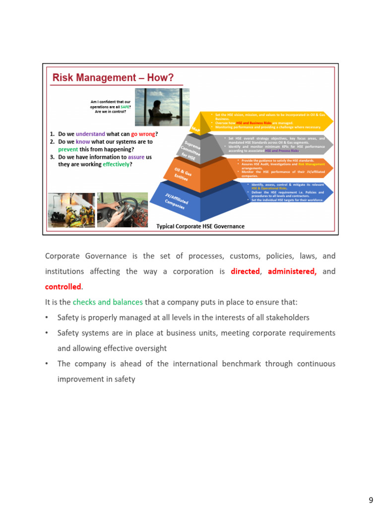 HSESC - Risk Management CG Slide | PDF | Risk Management | Corporate ...