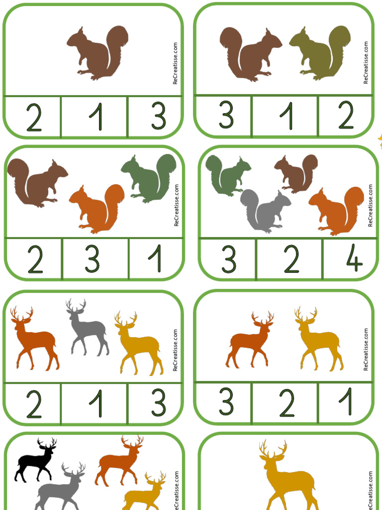 Cartes A Compter Animaux | PDF
