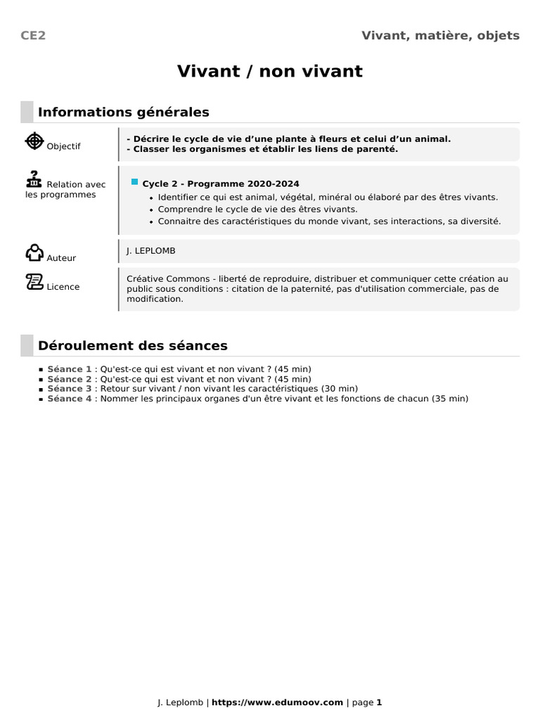 Vivant - Non Vivant | PDF
