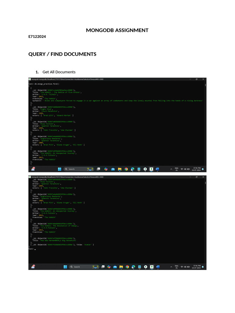 Mongodb Assignment | PDF