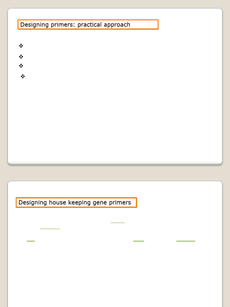3.primer Design - Practical Approach | PDF