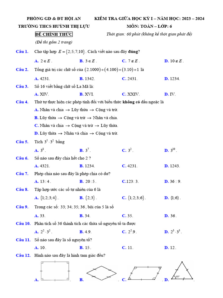 6 GKI 23-24 HUYNH THI LUU - HOI AN | PDF