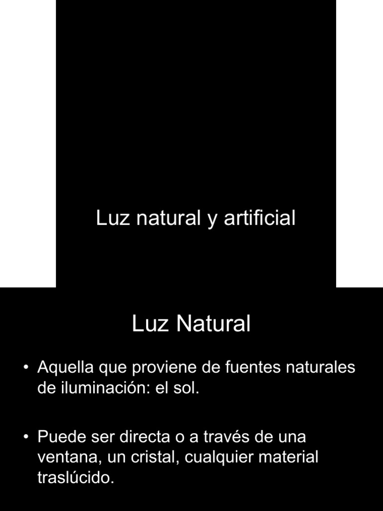 Luz Natural y Artificial | PDF