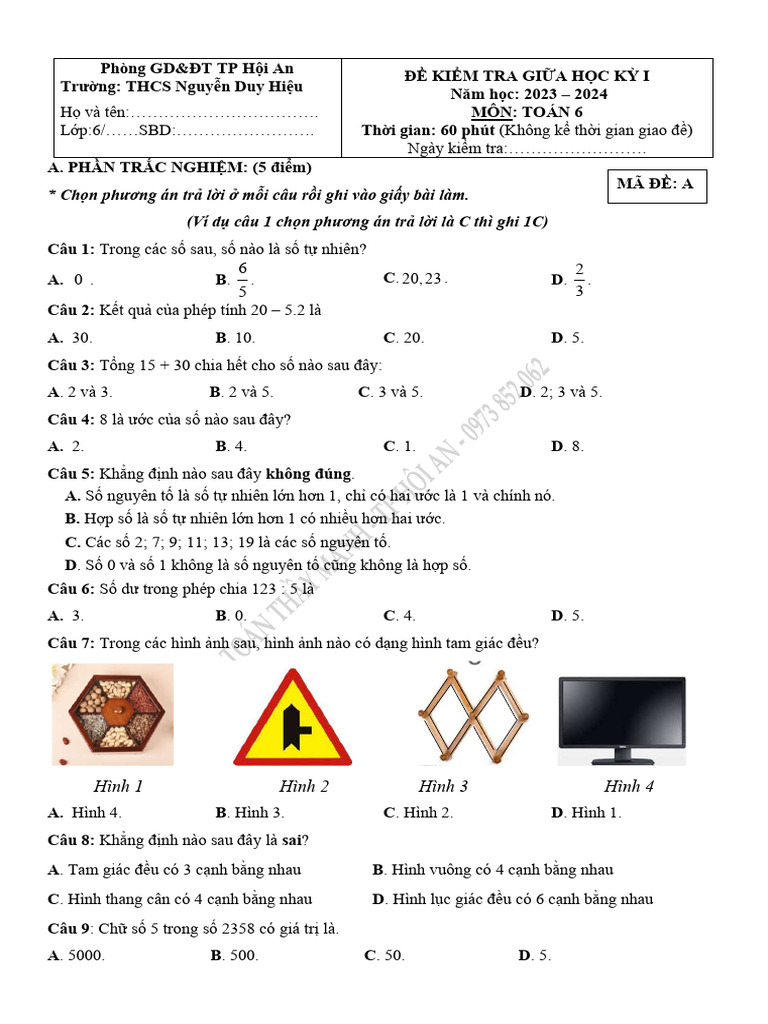 6 GKI 23-24 NGUYỄN DUY HIỆU - HOI AN | PDF