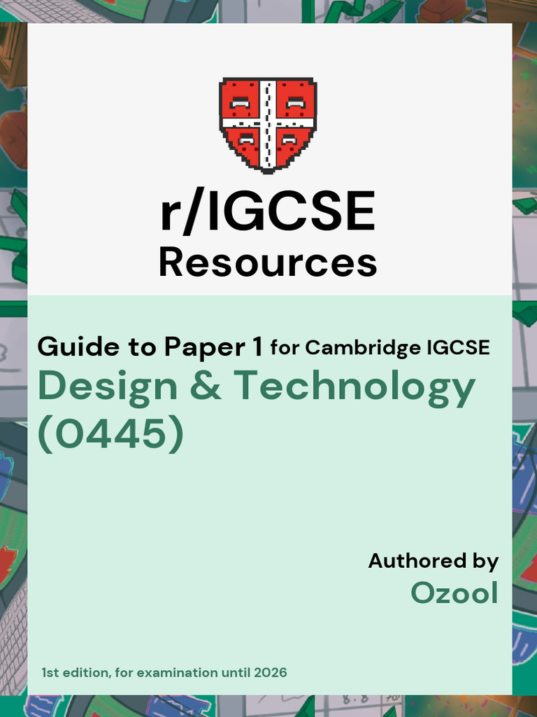 R - IGCSE Resources - IGCSE Design & Technology - Guide To Paper 1 ...