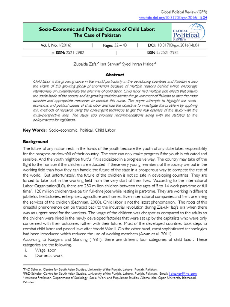 Child Labor | PDF