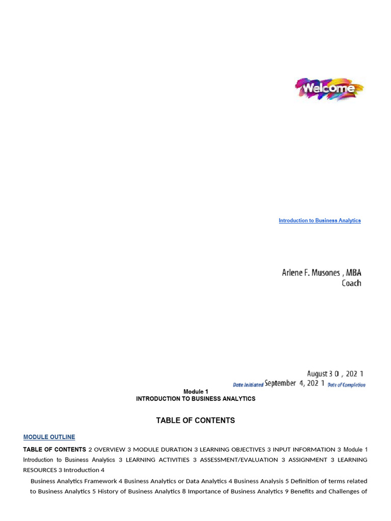 Module 1 Bafbana1 Introduction | PDF