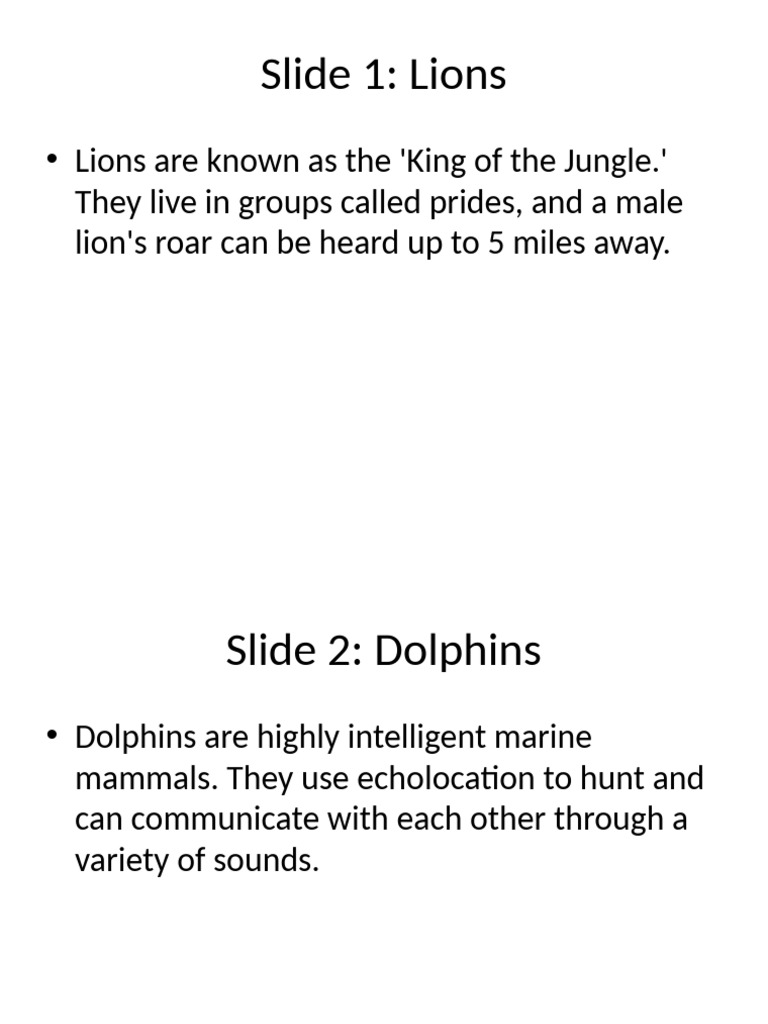 Animals_Info_Presentation | PDF