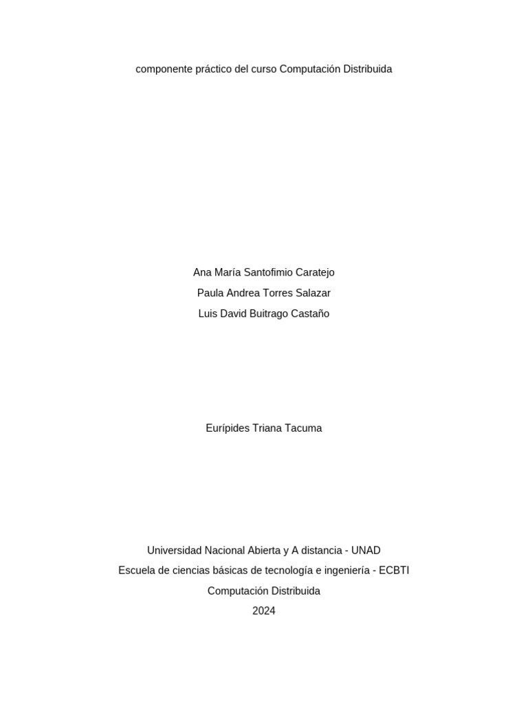 Unidad 3 - Fase 4 – Componente práctico | PDF