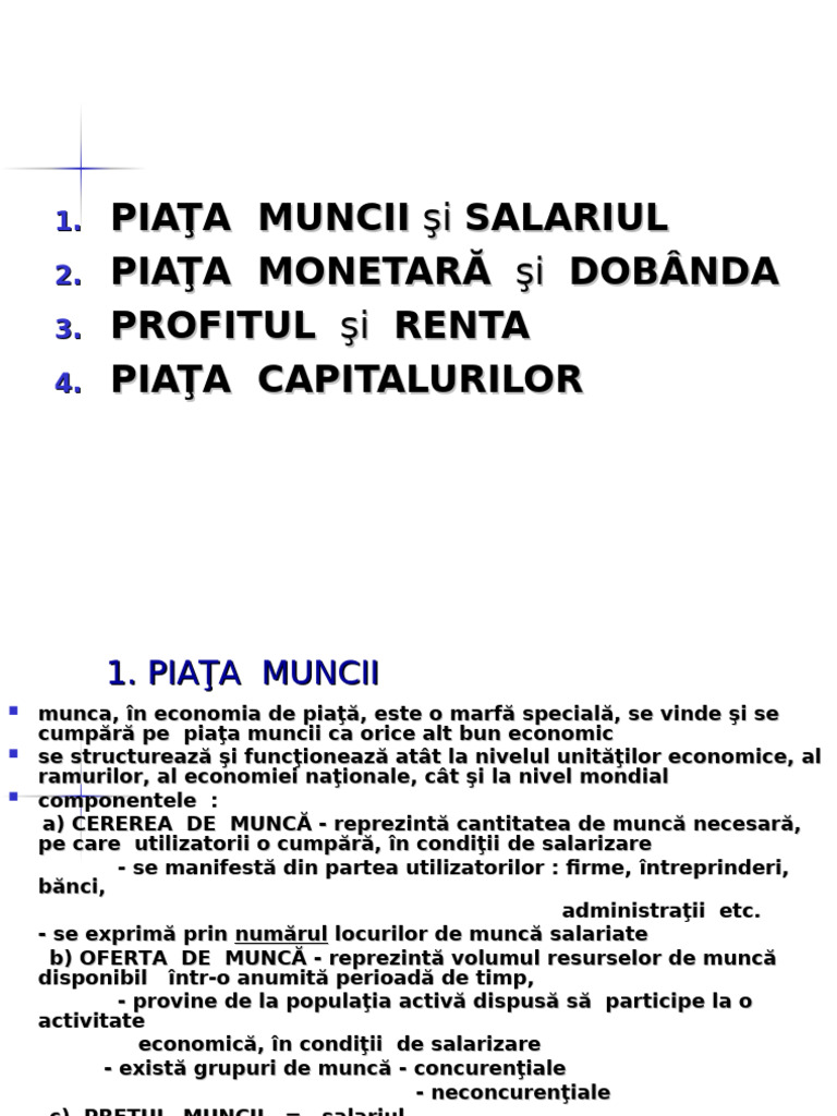 Piata Muncii, Piata Monetara, Piata Capitalurilor | PDF | Finance ...