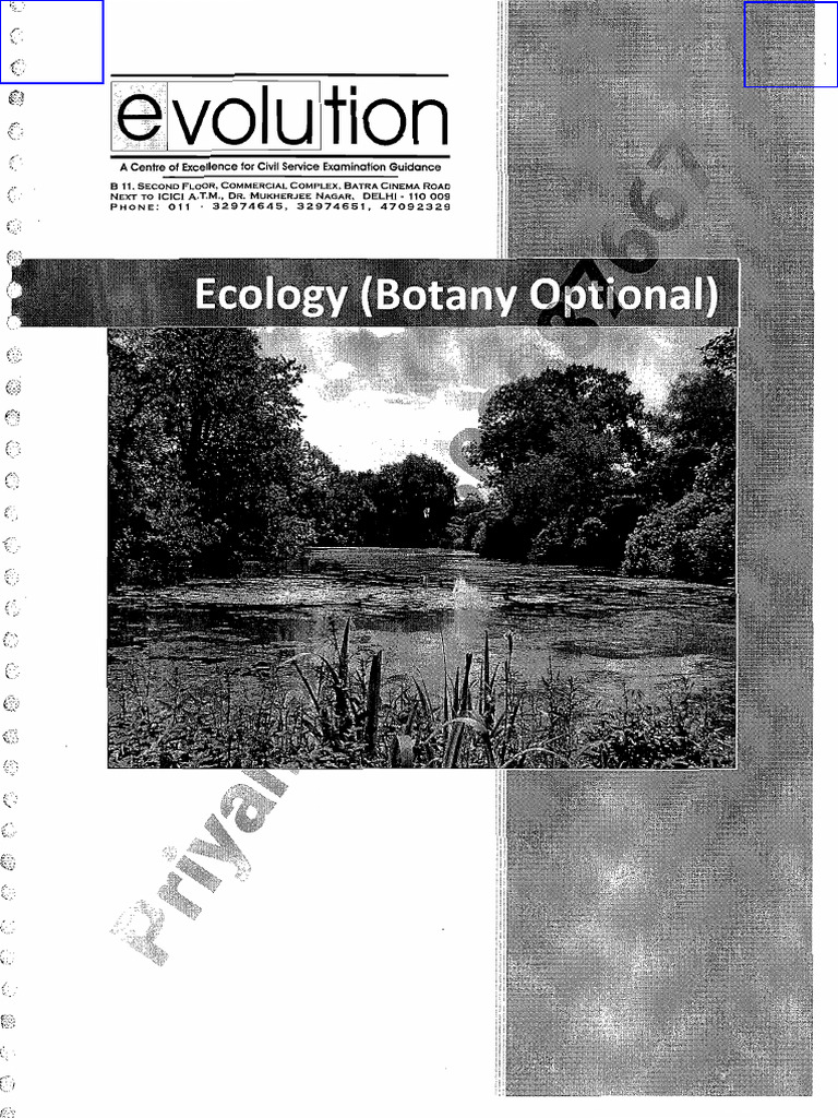 Ecology Botany Optional (@upsc - PDF) | PDF
