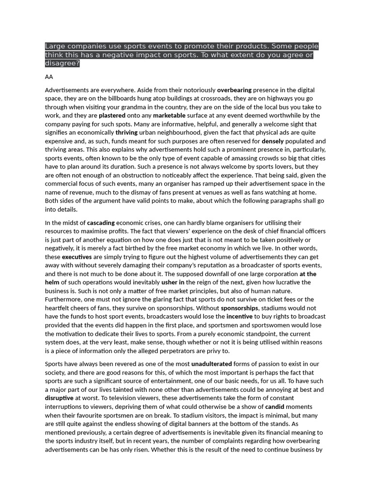 IELTS WRITING SAMPLE 2 | PDF