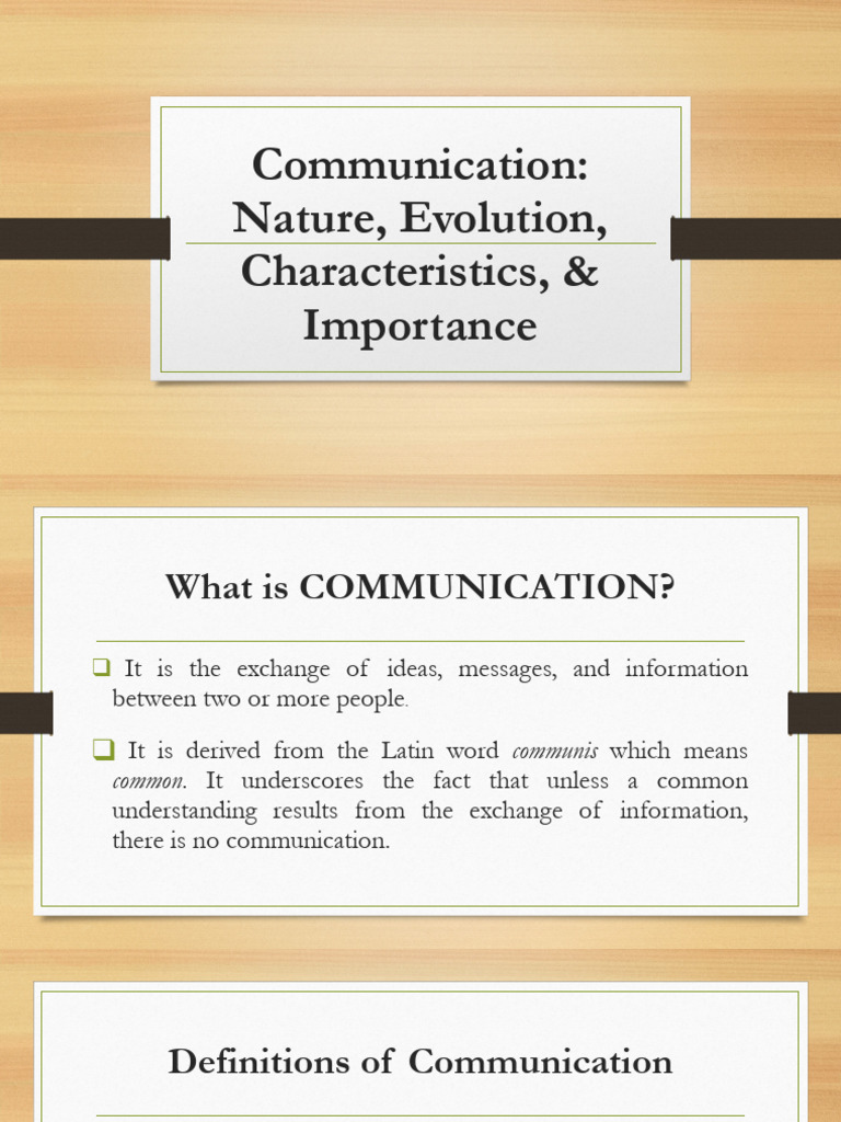 Introduction To Communication | PDF