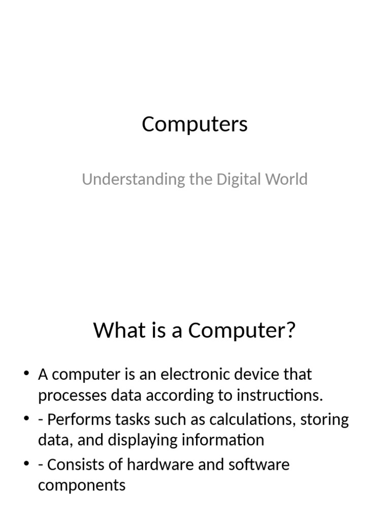 Computers Presentation | PDF