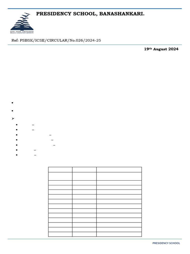 Grade 8 MidTerm Portions 202425 | PDF