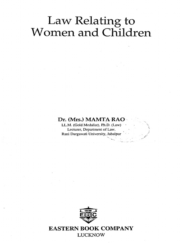 Law Relating To Women and Children: Dr. (MRS.) MAMTA RAO | PDF