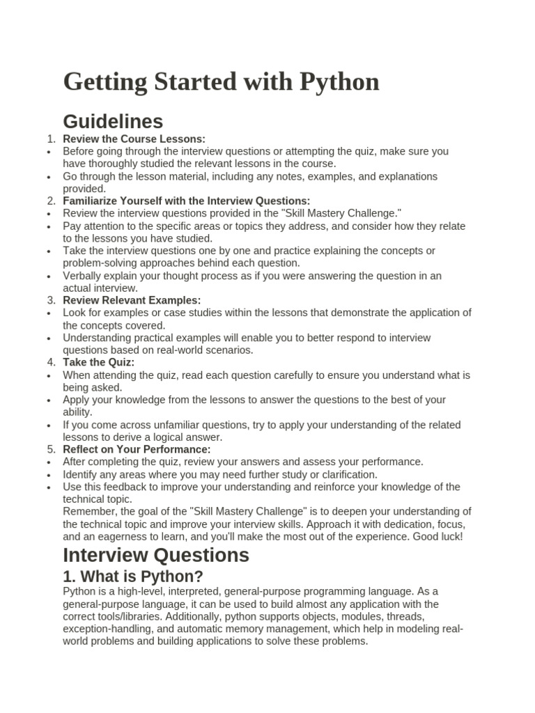 Getting Started with Python | PDF