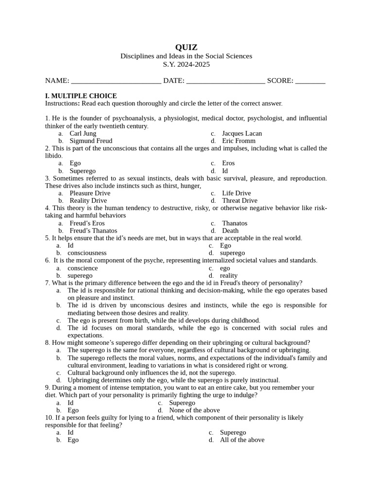 Semi-Final Diss 12 Quiz | PDF
