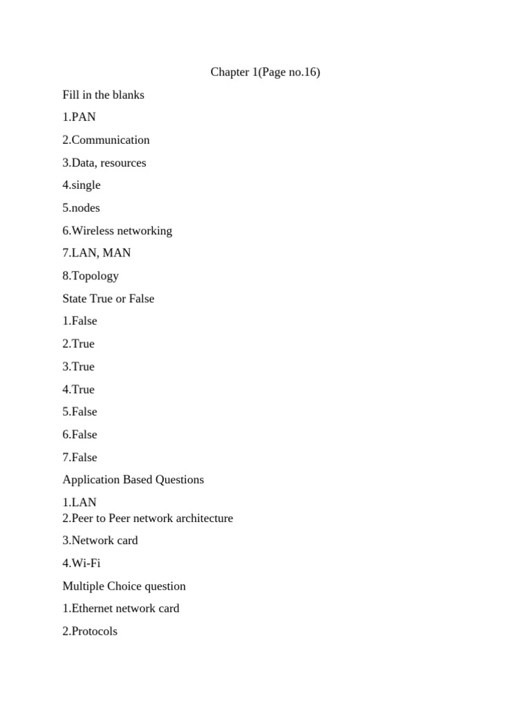 Chapter 1 Worksheet | PDF