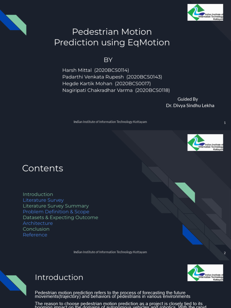 Pedestrian Motion Prediction Using EqMotion | PDF