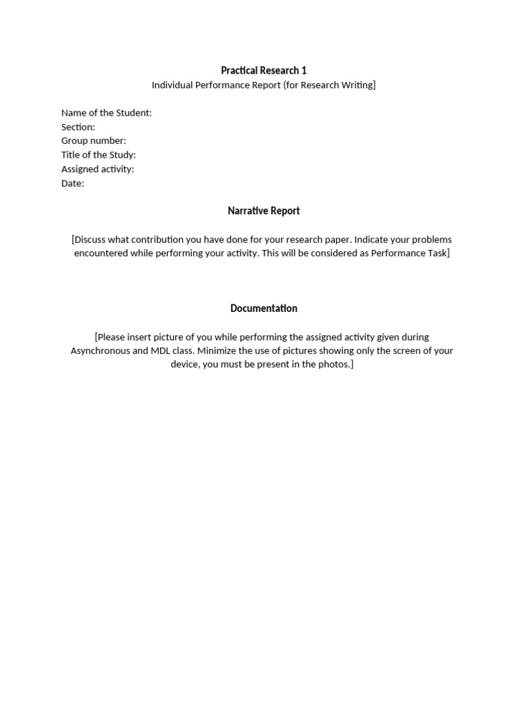 4Q Individual Report PT Template Practical Research 1 | PDF