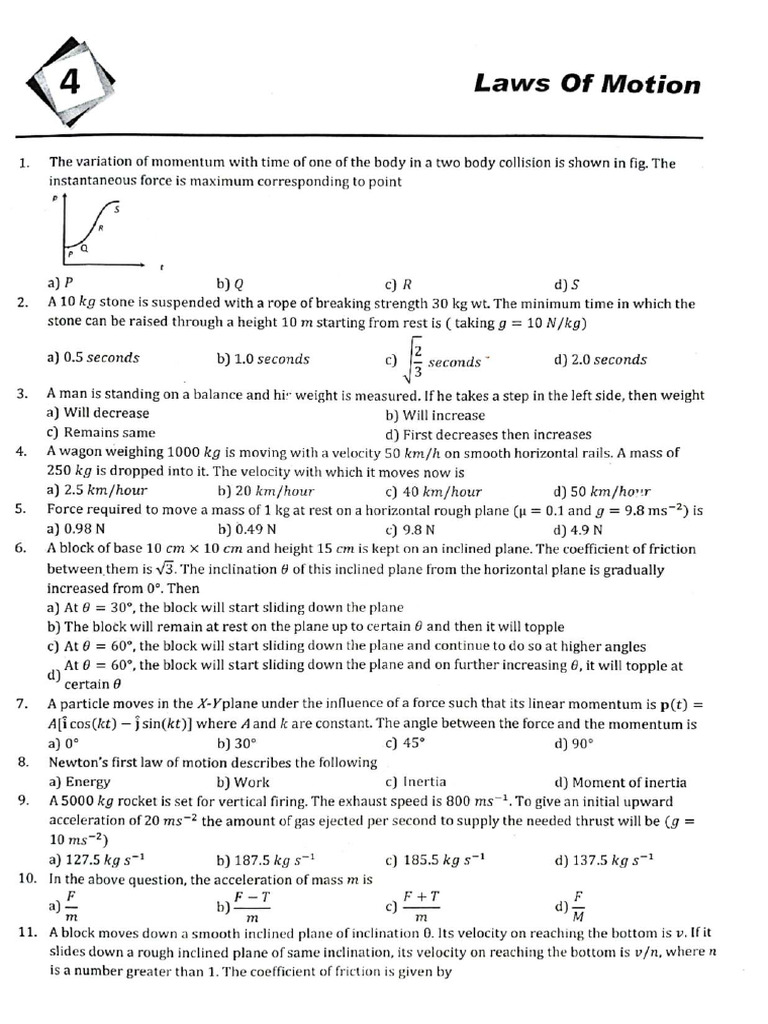 4 Laws Of Motion_compressed-1 | PDF