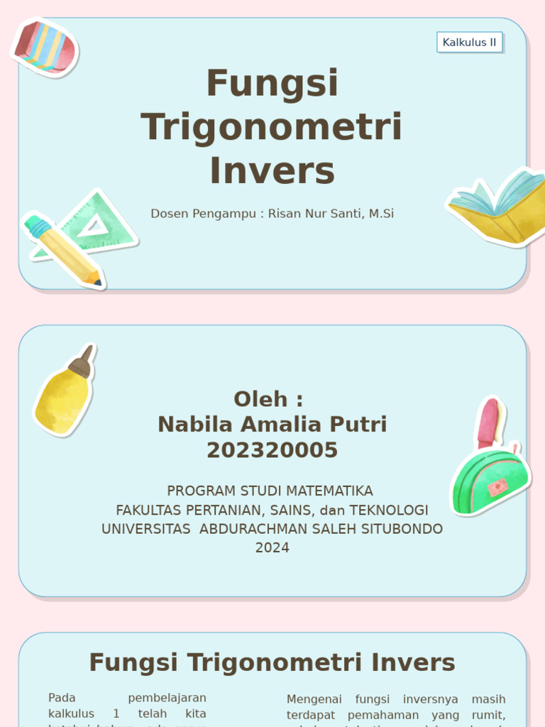 Bab IV. Fungsi Trigonometri Invers | PDF