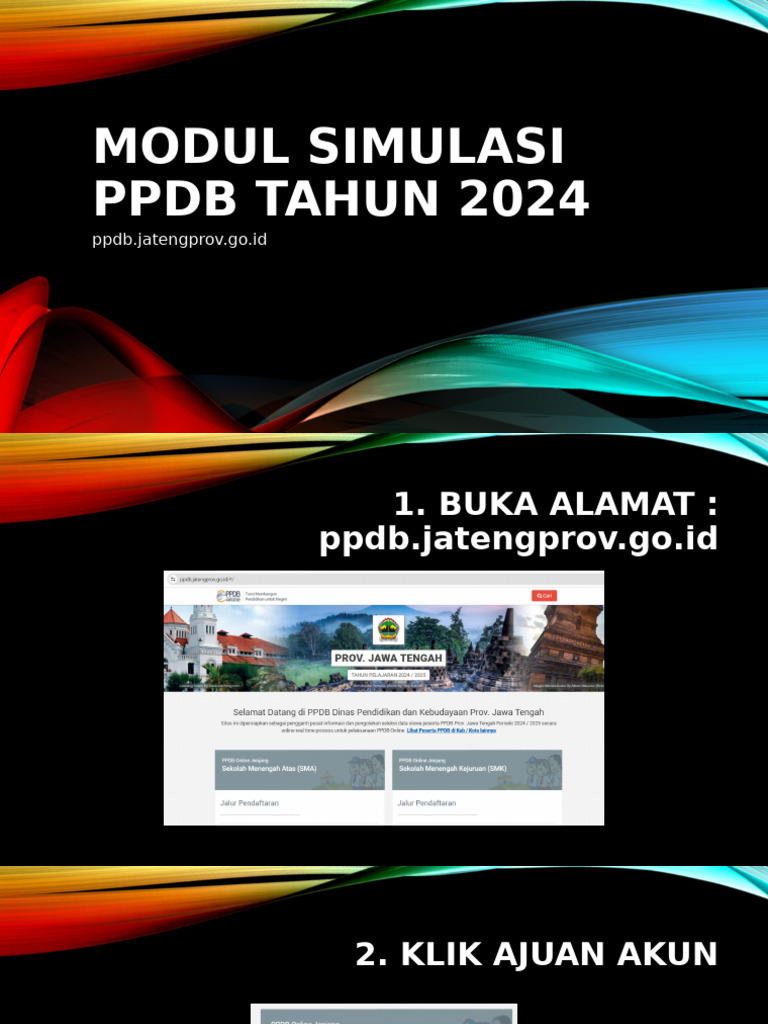 Modul Simulasi PPDB Tahun 2024 | PDF