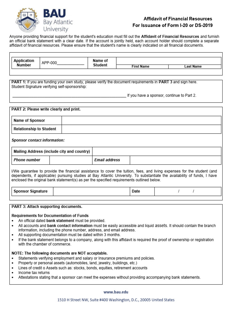 BAU Certificate of Sponsorship | PDF