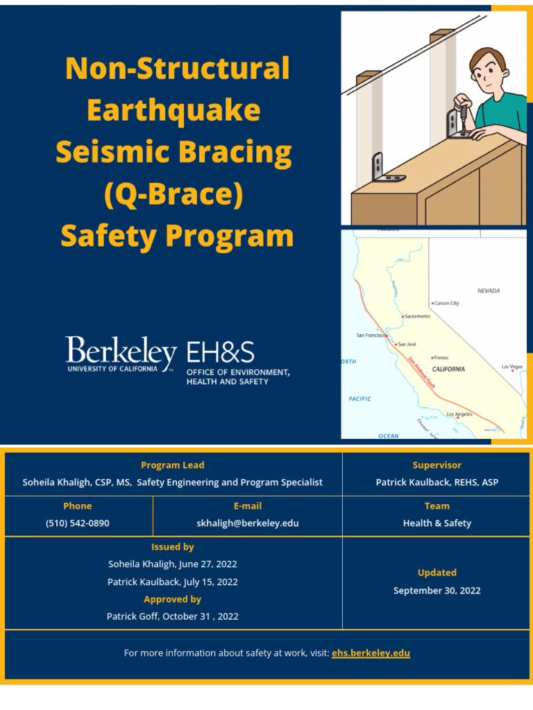 Non-Structural Earthquake Seismic Bracing Safety Program | PDF