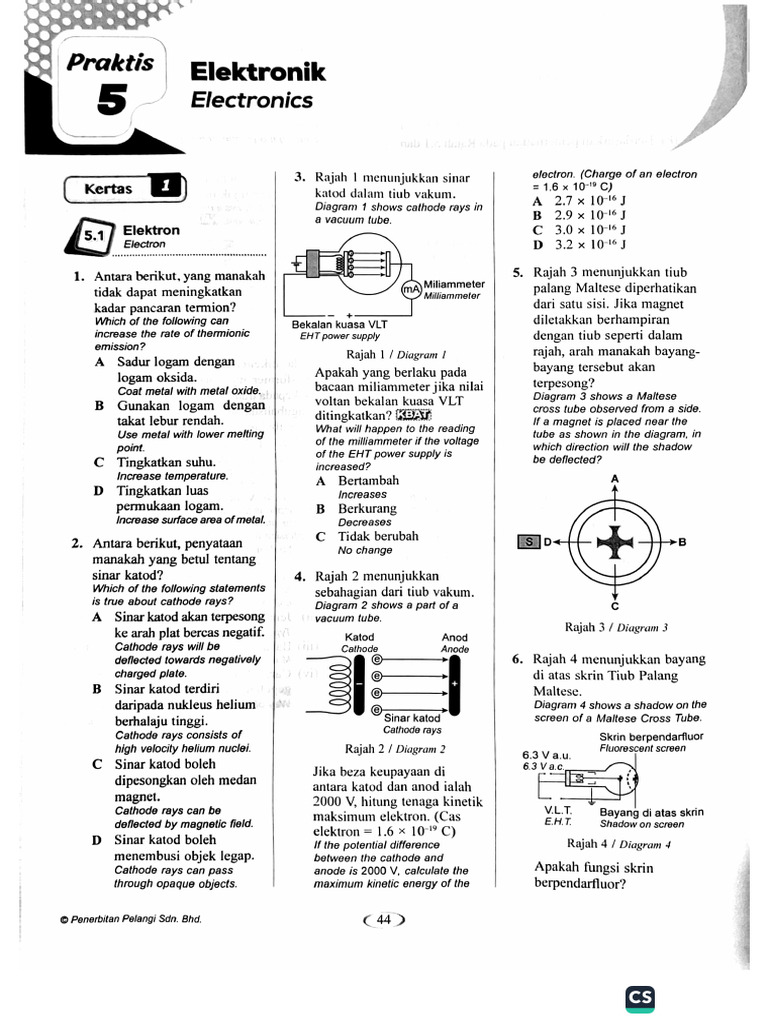 F5 Physics Chapter 5 - Exercise (Praktis Topikal Hebat) | PDF