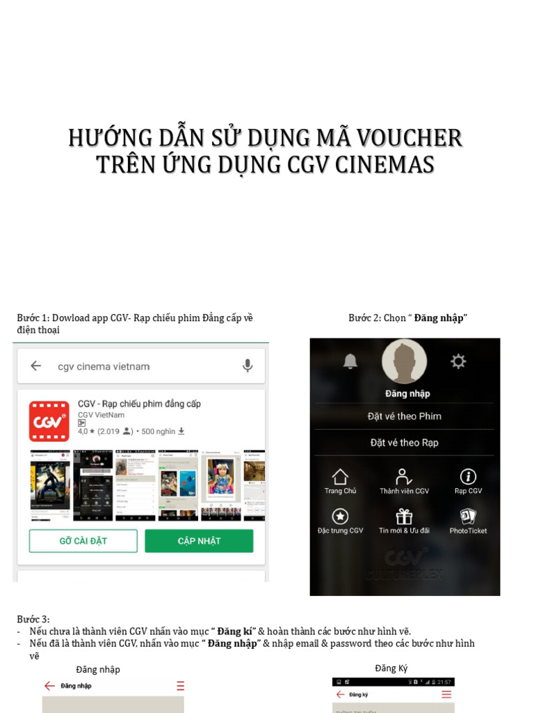 Huong Dan Su Dung Ma Doi Ve CGV | PDF