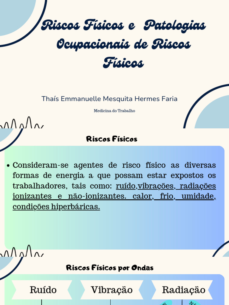 Riscos Físicos e Patologias Ocupacionais de Riscos Físicos | PDF