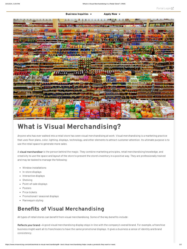 What is Visual Merchandising in a Retail Store_ _ RMS | PDF