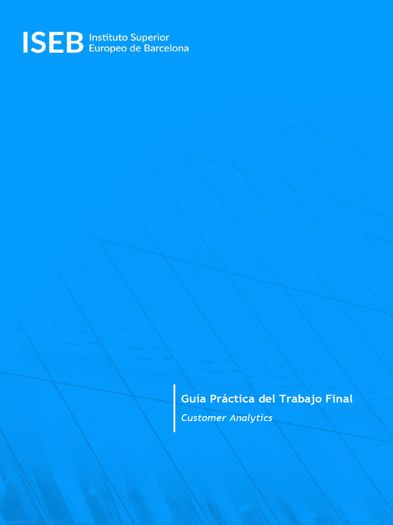 Gu A PR Ctica Del Trabajo Final de Customer Analytics PDF | PDF