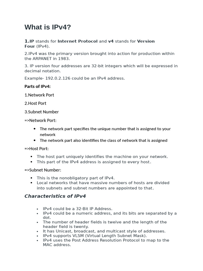 What Is IPv4 | PDF | Business | Computers