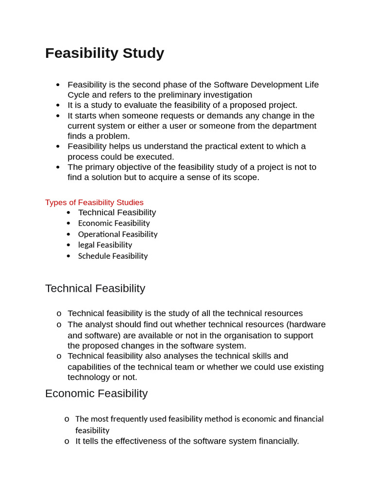 Feasibility Study | PDF | Computers