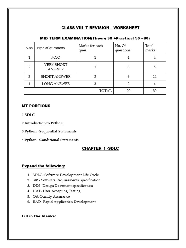 Viii Ict MT Revision Material1 | PDF
