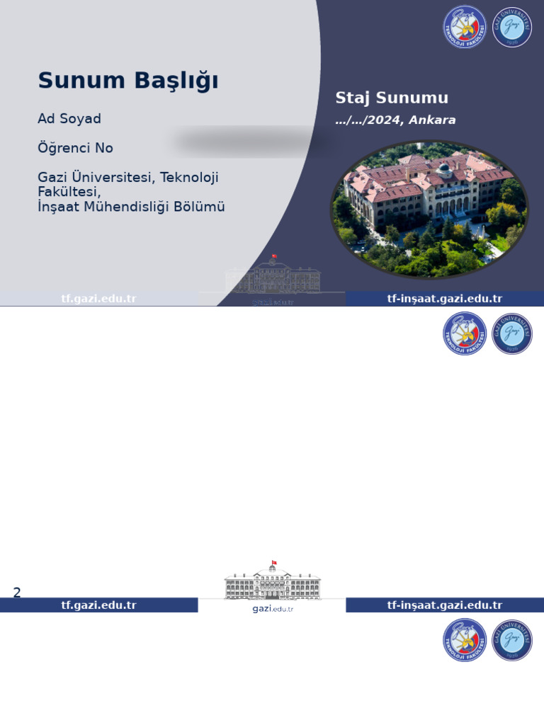 Staj Sunum Sablonu 2024 | PDF