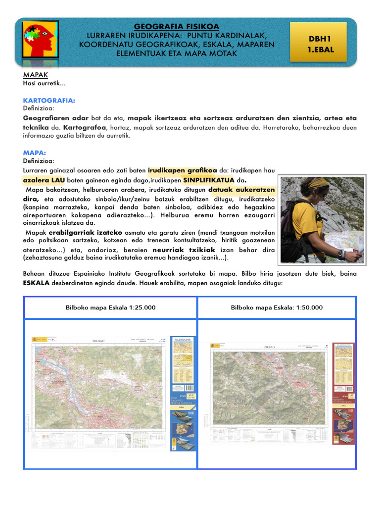 Mapa Eta Bere Elementuak + Ariketa | PDF