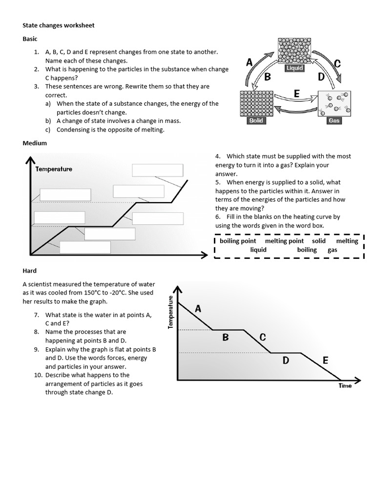 Activities. Phase Change Graph | PDF