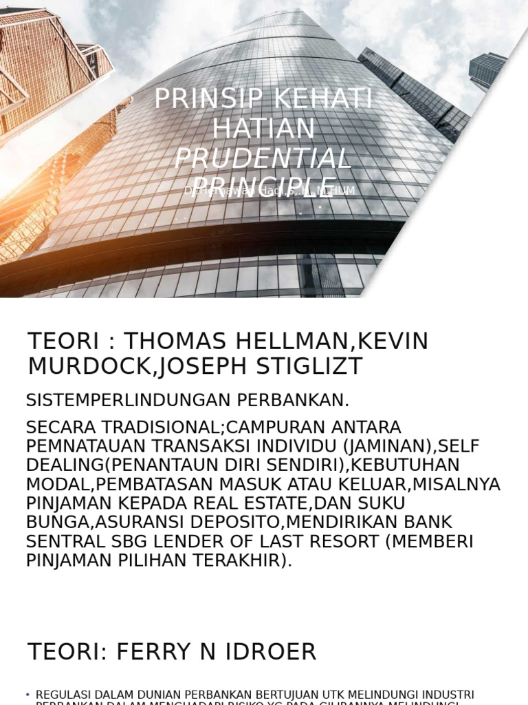 Prinsip Kehati Hatian-Prudential Principle | PDF