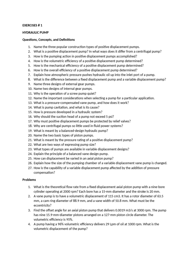 Home Work Exercises | PDF