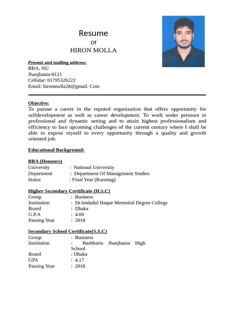 Hiron Resume | PDF