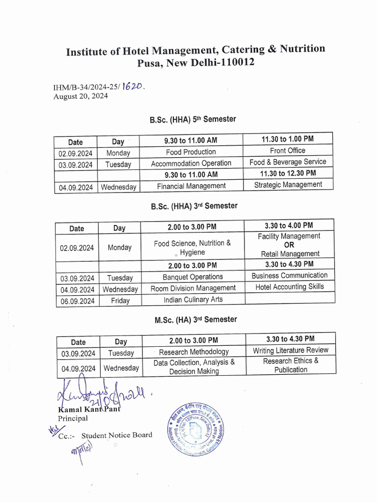 Mid Term Date Sheet 2024 25 Odd Sem Pdf