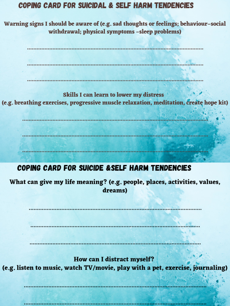 Coping Cards | PDF