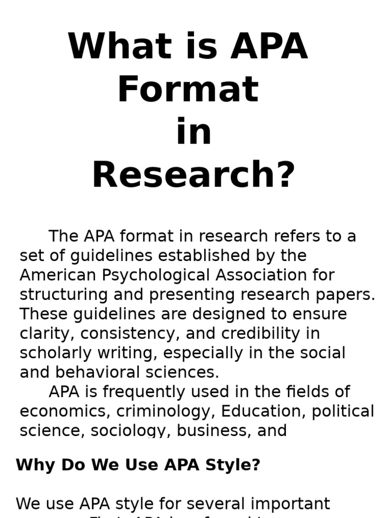 APA Format | PDF